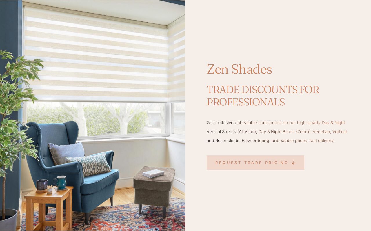 Trade Blinds | Exclusive Discounts for Installers & Designers | Zen Shades